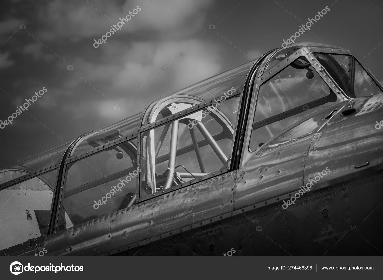 German old airplane cockpit side view. — Stock Photo © YesPhotographers ...