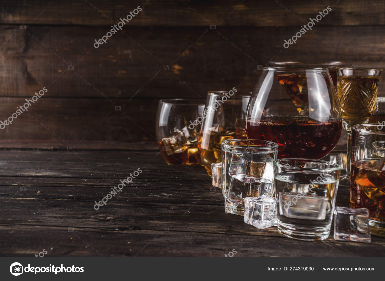 Selection of hard strong alcoholic drinks Stock Photo by ©unixx.0.gmail ...