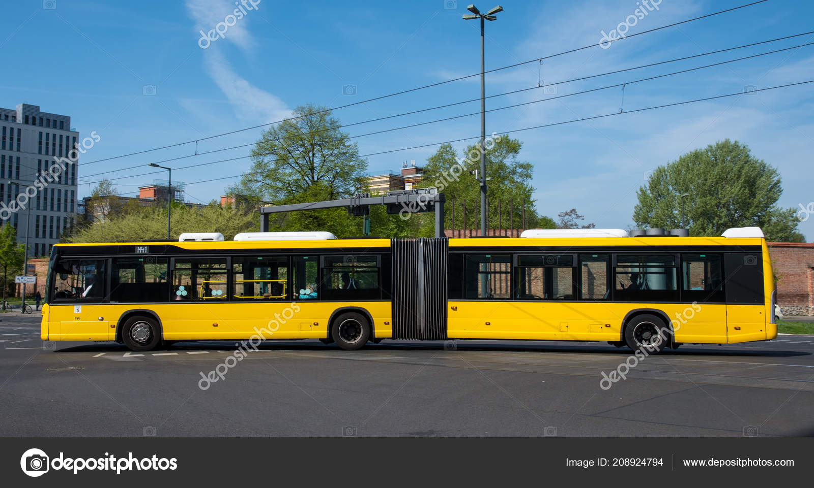 Berlin Germany April 2018 Public Transportation City Bus City Berlin ...