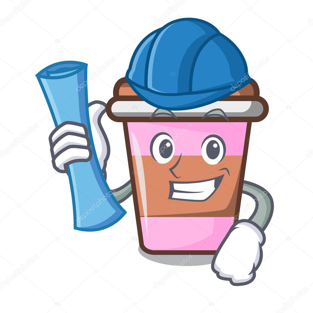 Arquitecto taza de caf personaje dibujo animado vector ilustraci n 2024