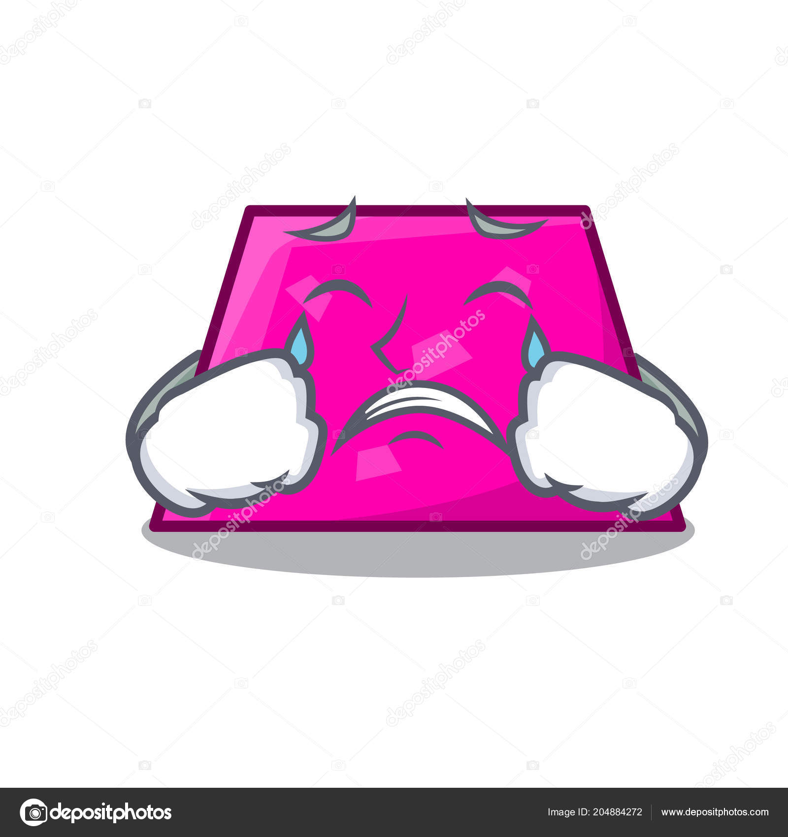 Crying trapezoid mascot cartoon style — Stock Vector © kongvector ...