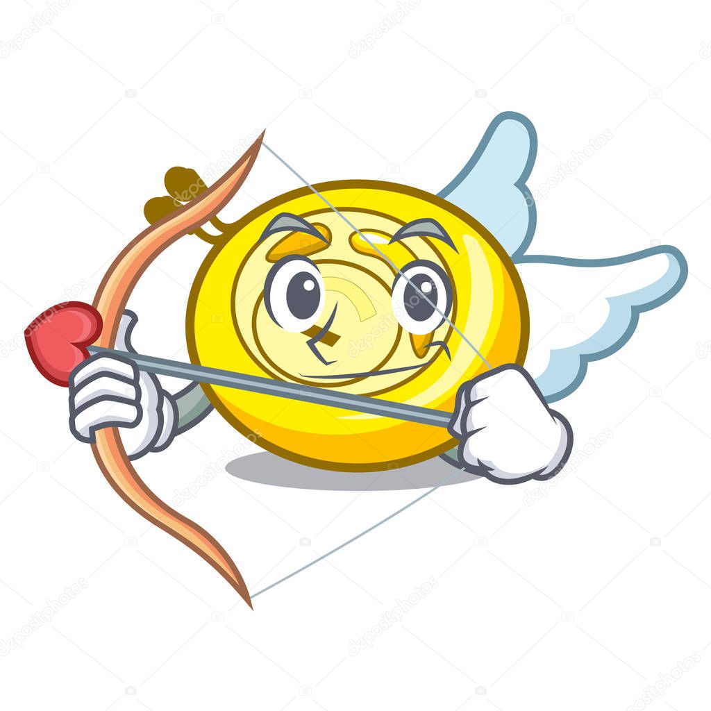 Cupido reproductor de CD personaje de dibujos animados vector ...