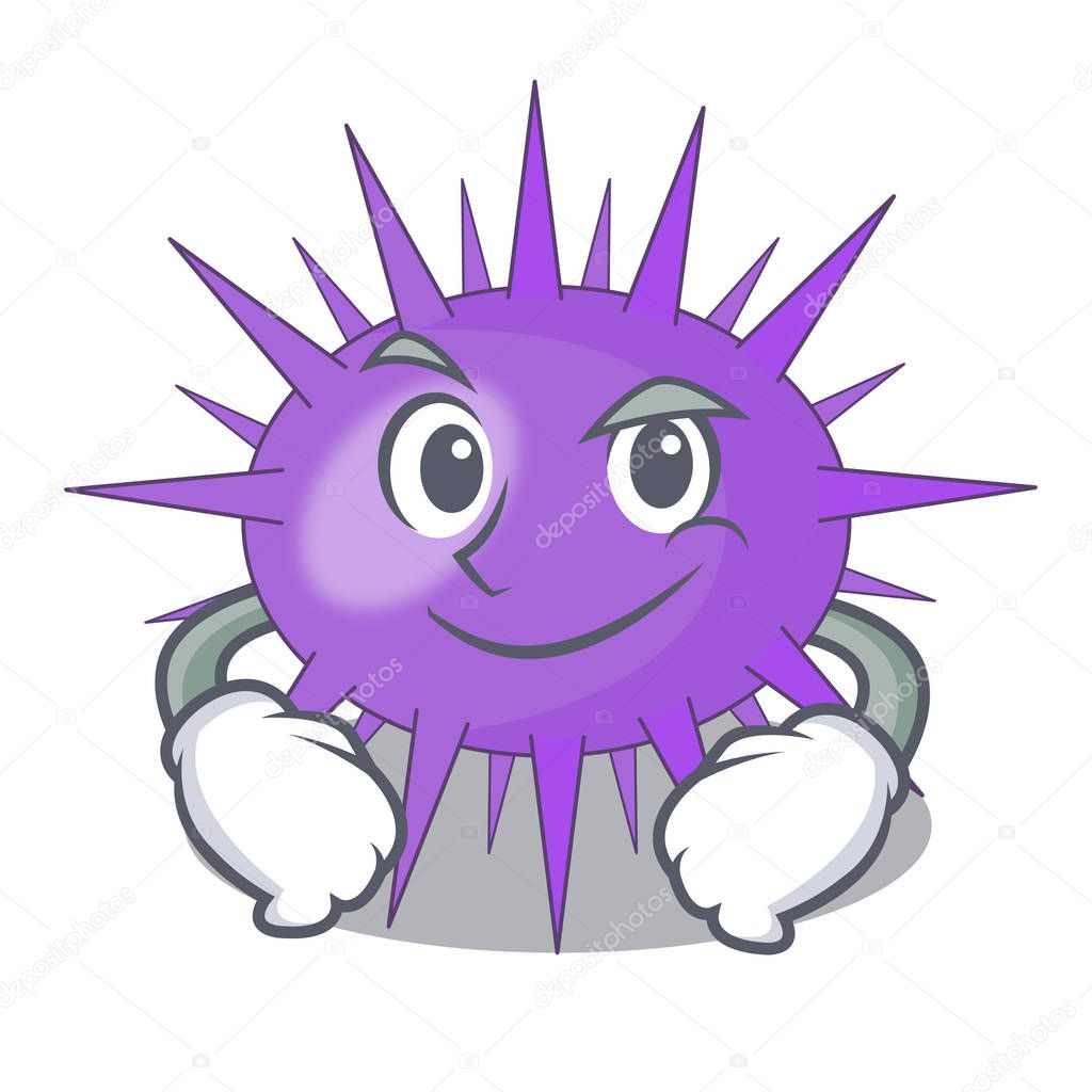 Smirking erizo de mar comúnmente llamado en ilustración vectorial de ...