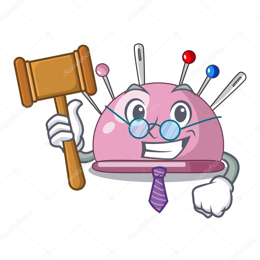 Juez alfiler un alfiler de dibujos animados para la ilustración ...