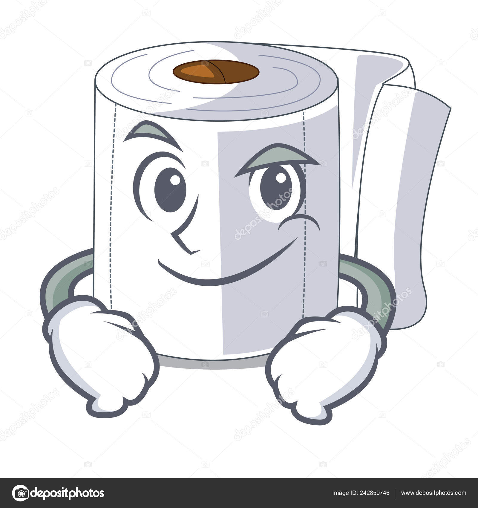 Happy Toilet Paper Clip Art