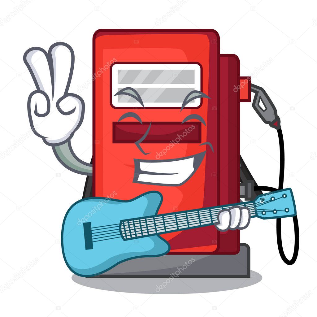 Con bombas de gosolina miniatura de guitarra en forma de dibujos ...