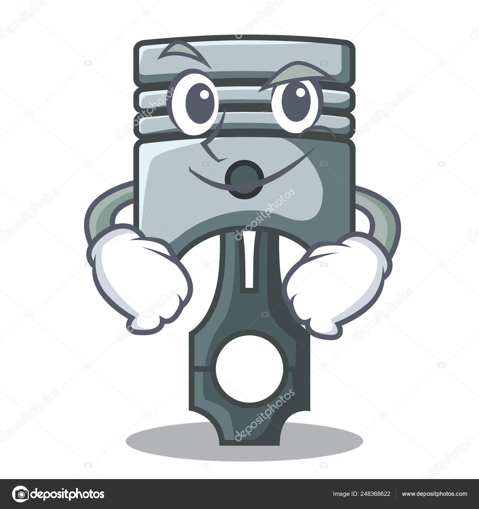 Smirking piston character in a the box Stock Vector by ©kongvector ...