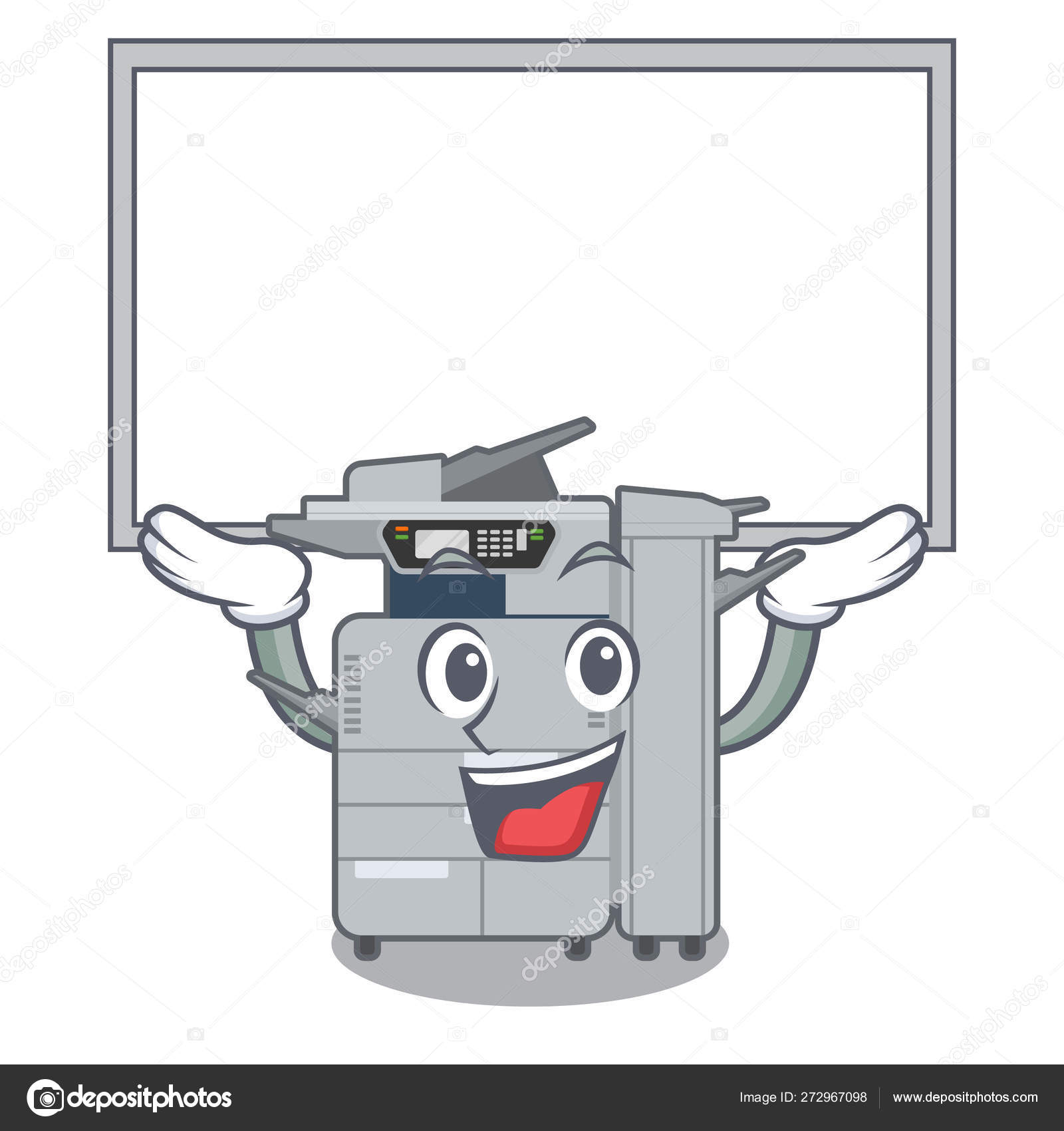 Up board copier machine in the cartoon shape — Stock Vector ...