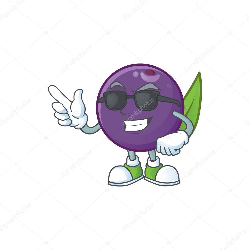 Super fresco personaje de dibujos animados bayas de acai para la salud 2024