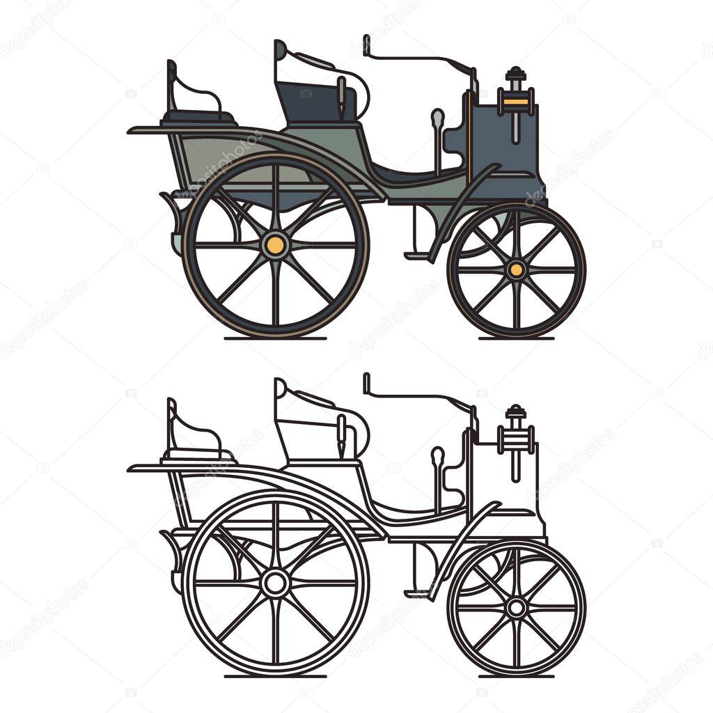 Primer coche el ctrico Lucian o veh culo de motor vintage 2024