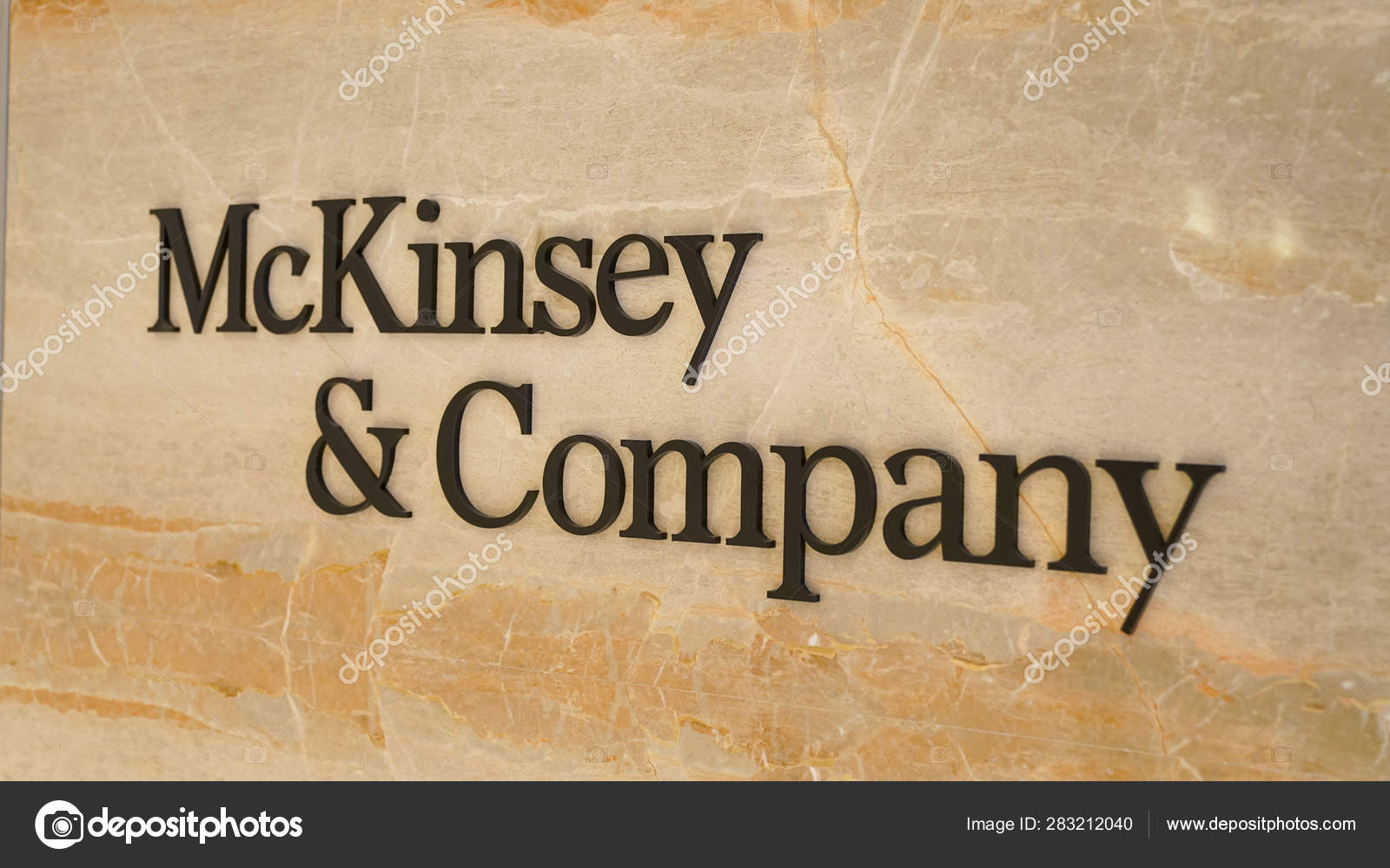 Mckinsey and Company logo at the entrance of Istanbul office – Stock ...