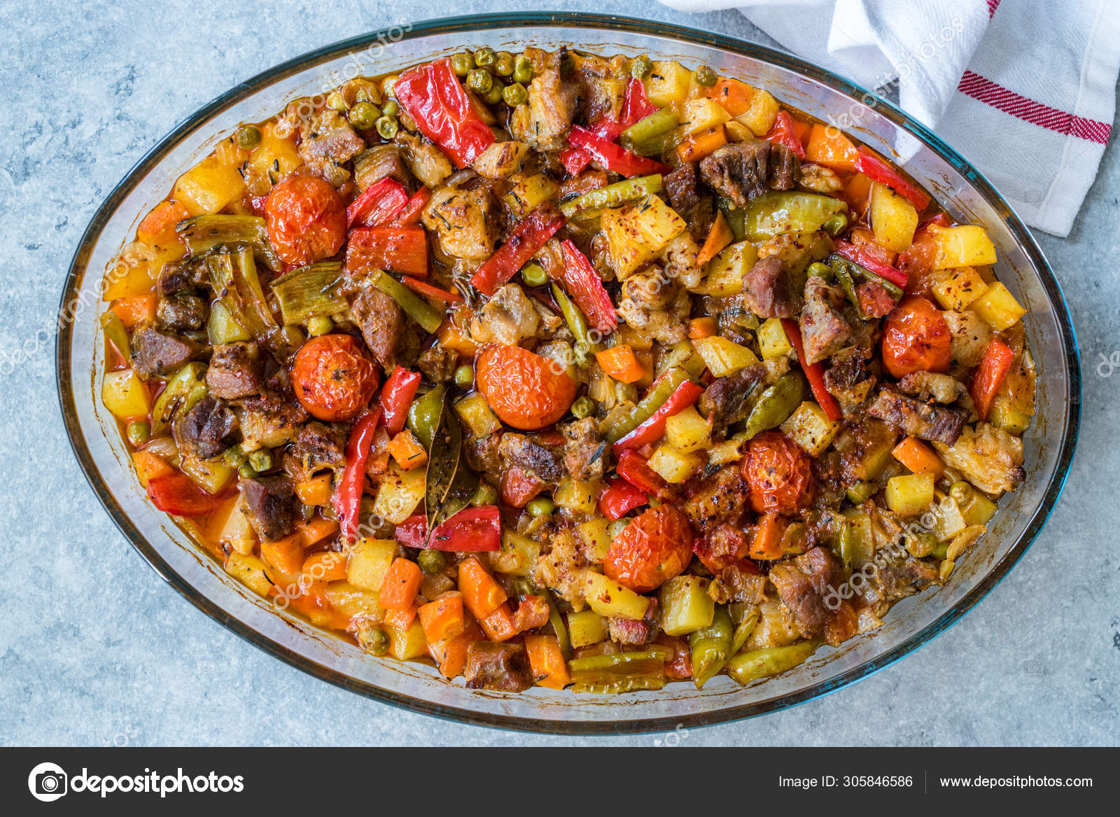 Turkish Kebap Orman Kebabi / Kebab with Cubed Meat and Vegetables Stew ...