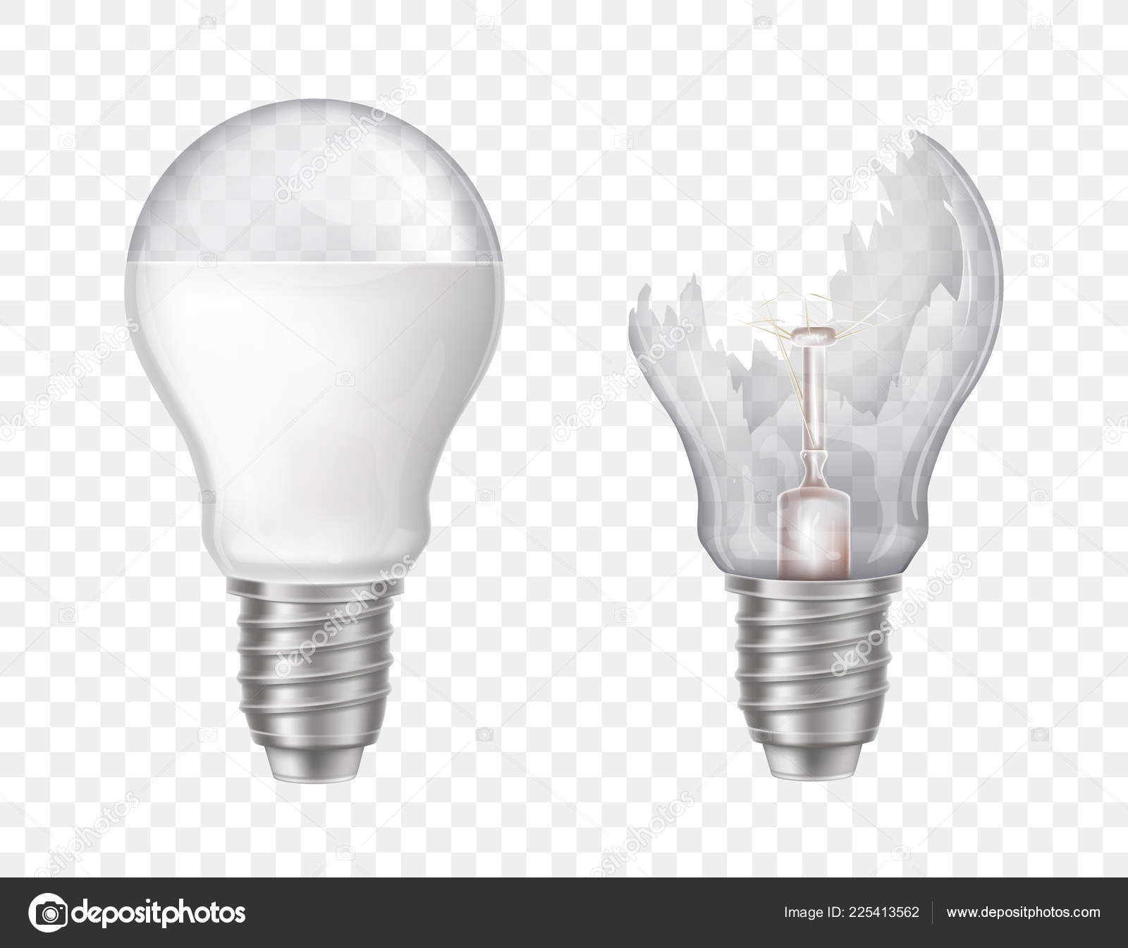 Broken Light Bulb Png