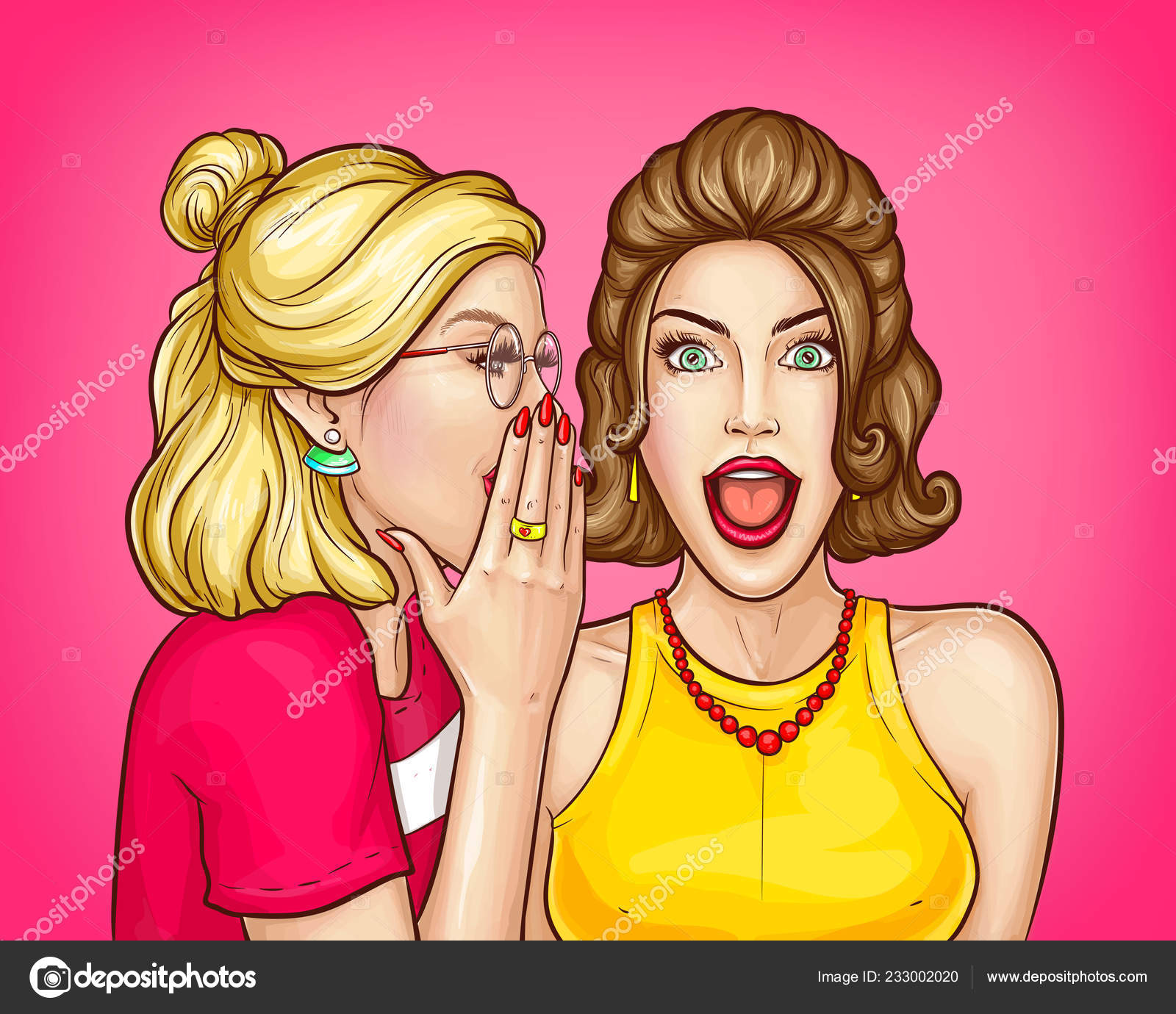 Friends Telling Secrets Cartoons