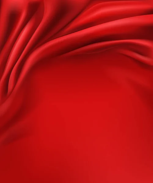 Wavy, red silk fabric backdrop realistic vector Stock Vector by ...