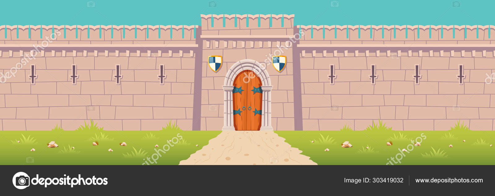 Medieval Castle Wall Clipart