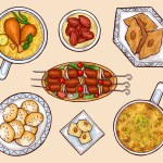 Arabic Food Icons Set Stock Vector Image by ©macrovector #84088824