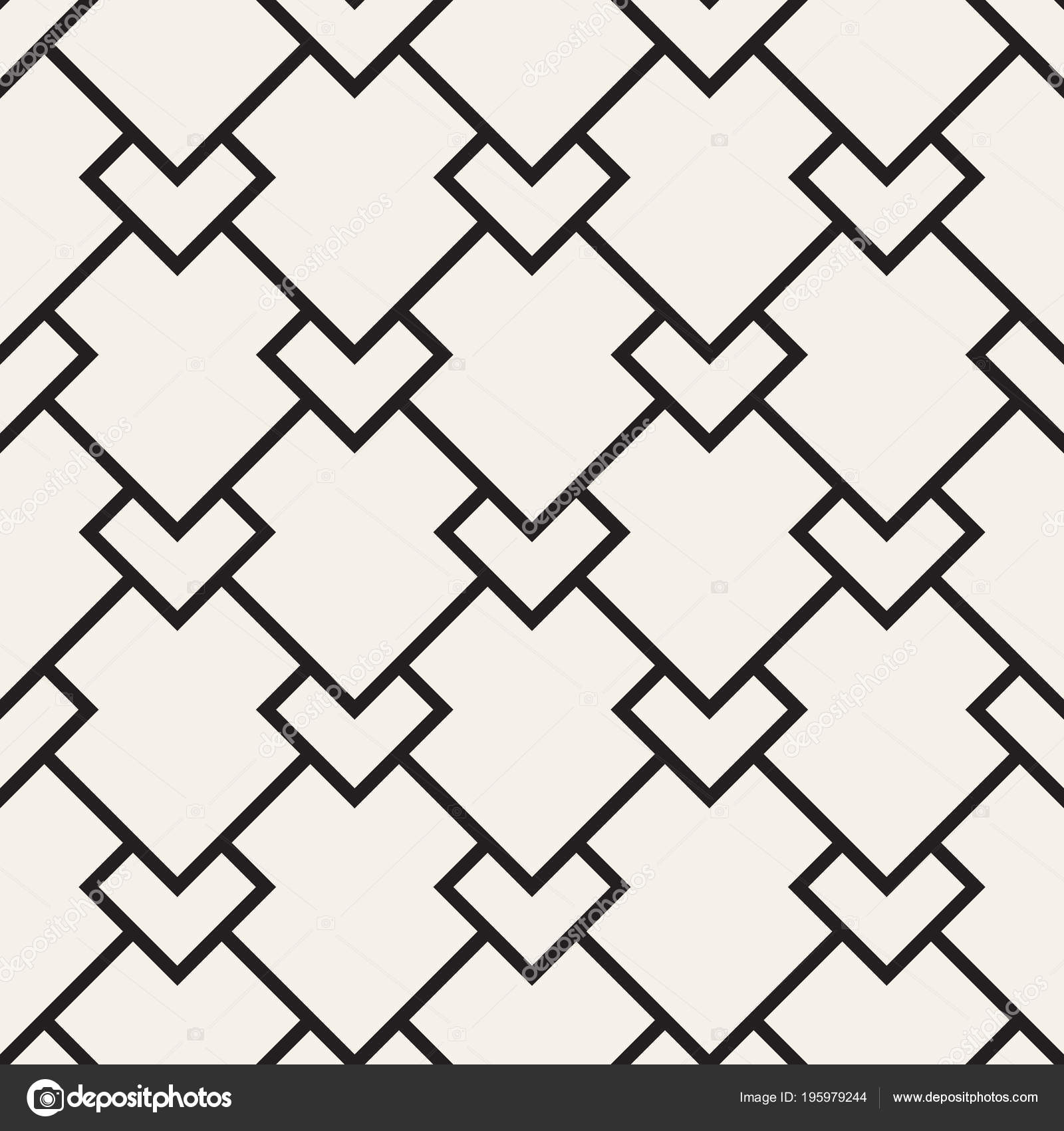 Vector Seamless Geometric Pattern Simple Abstract Lines Lattice Repeating Elements — Stock ...