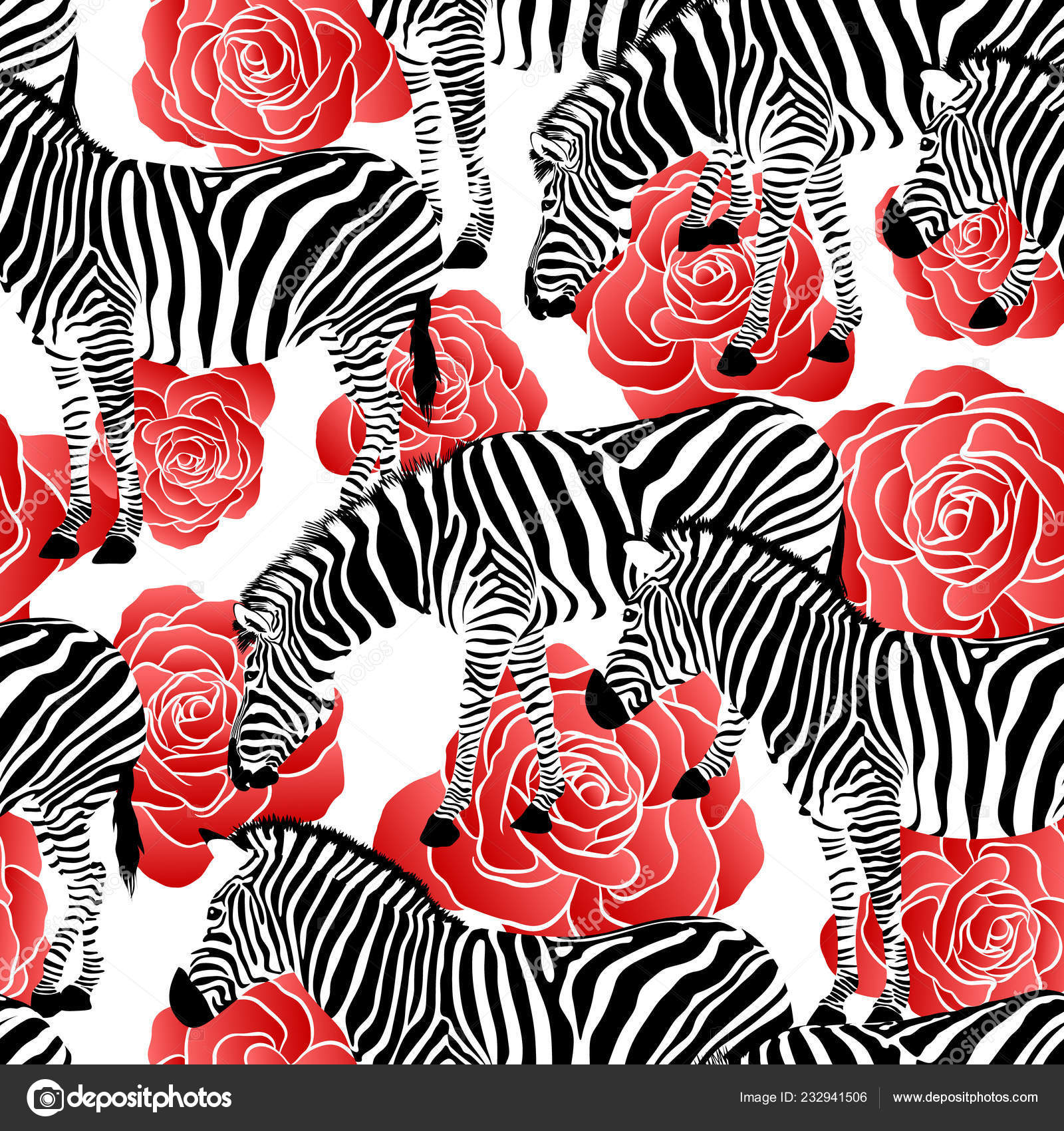 Red And Black Zebra Print Background