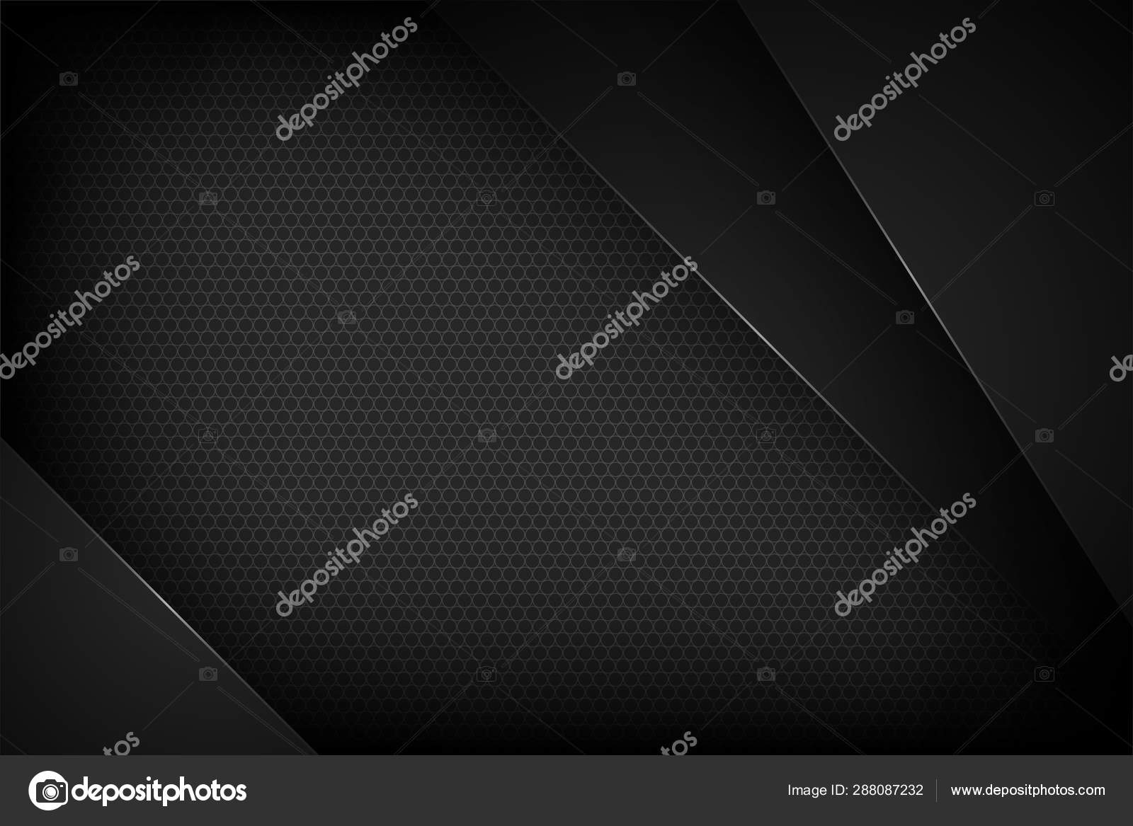 Black Abstract Vector Background Overlapping Characteristics Stock ...