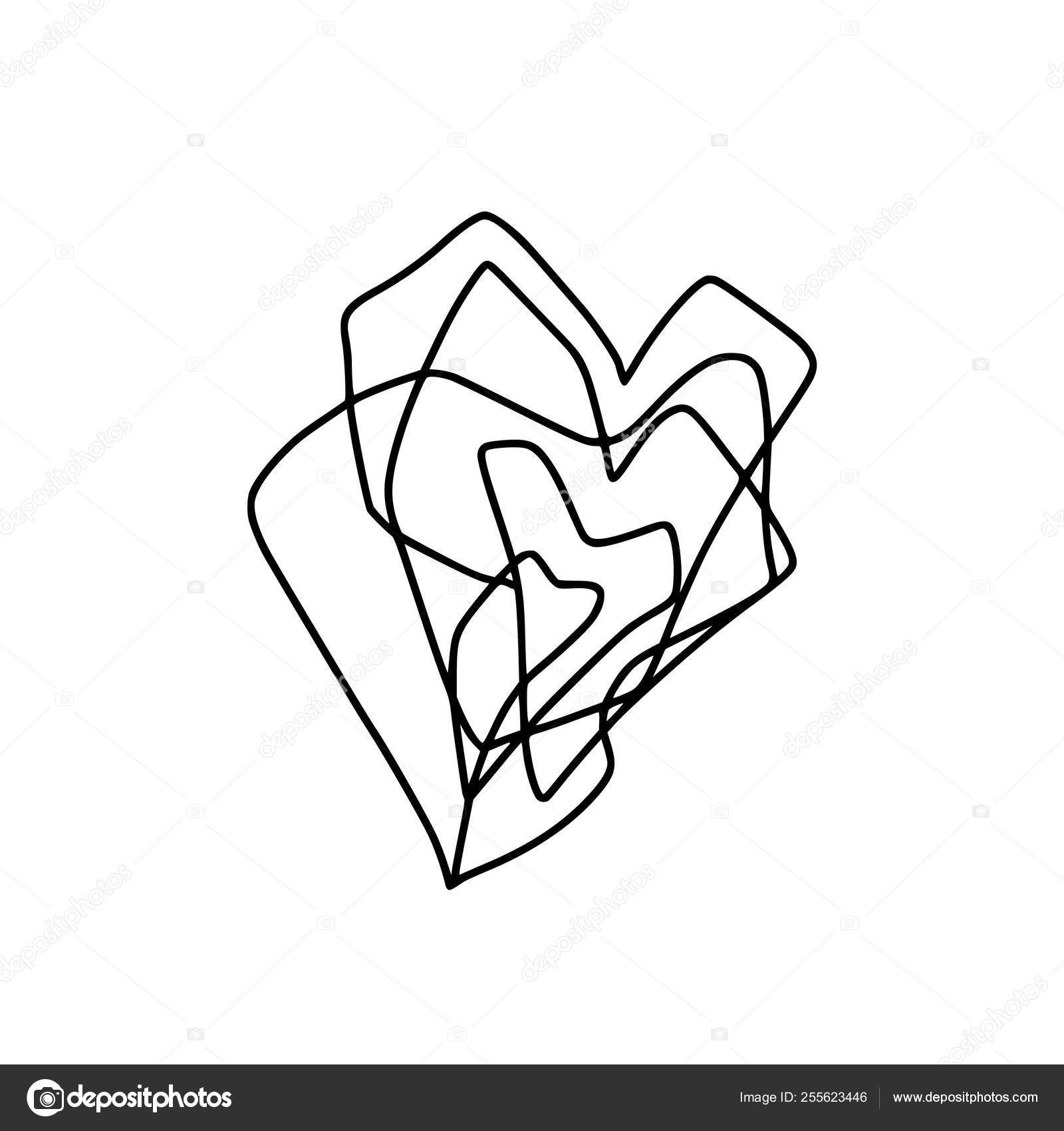 Abstract Heart Drawings