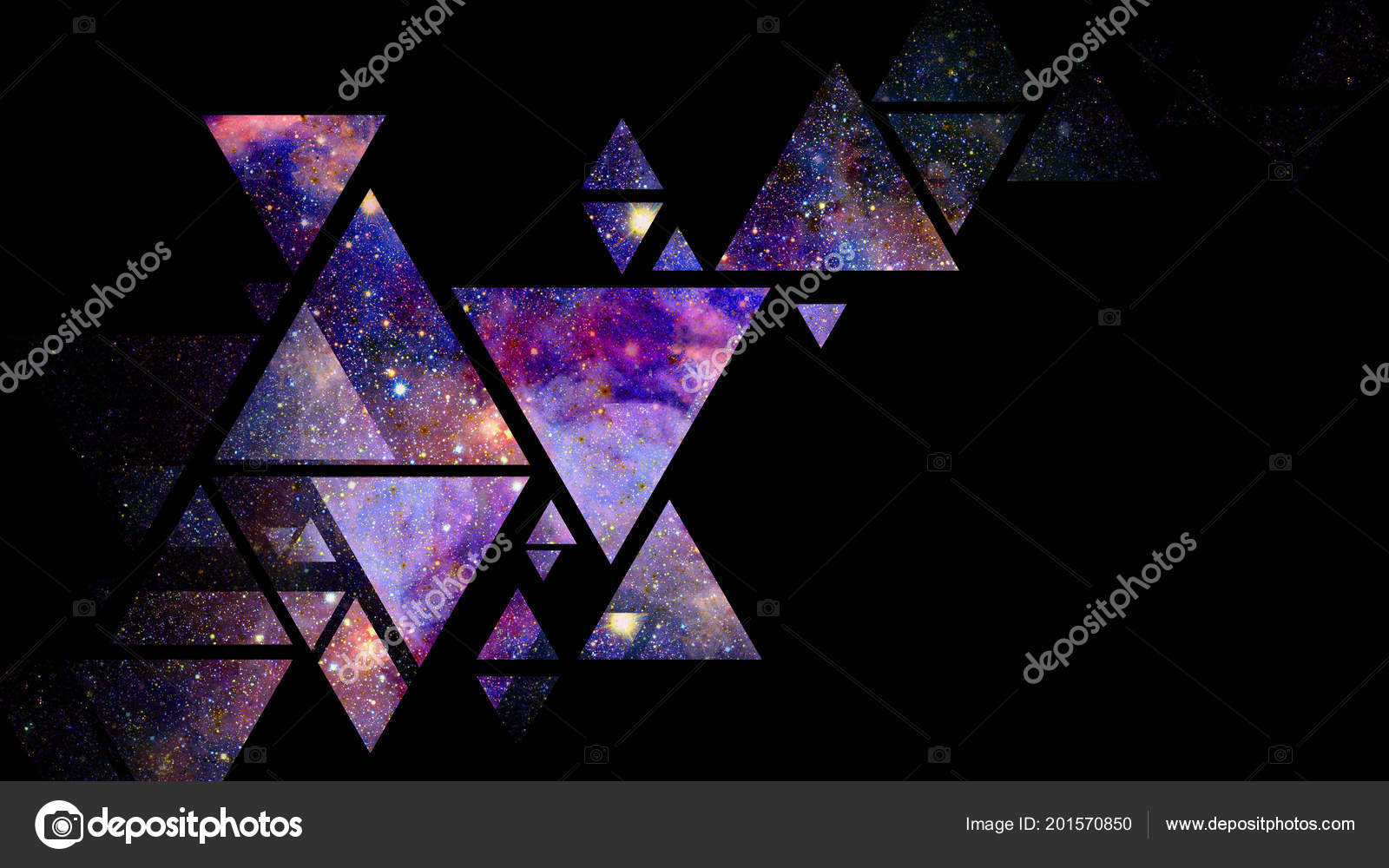 Galaxy Background With Triangle