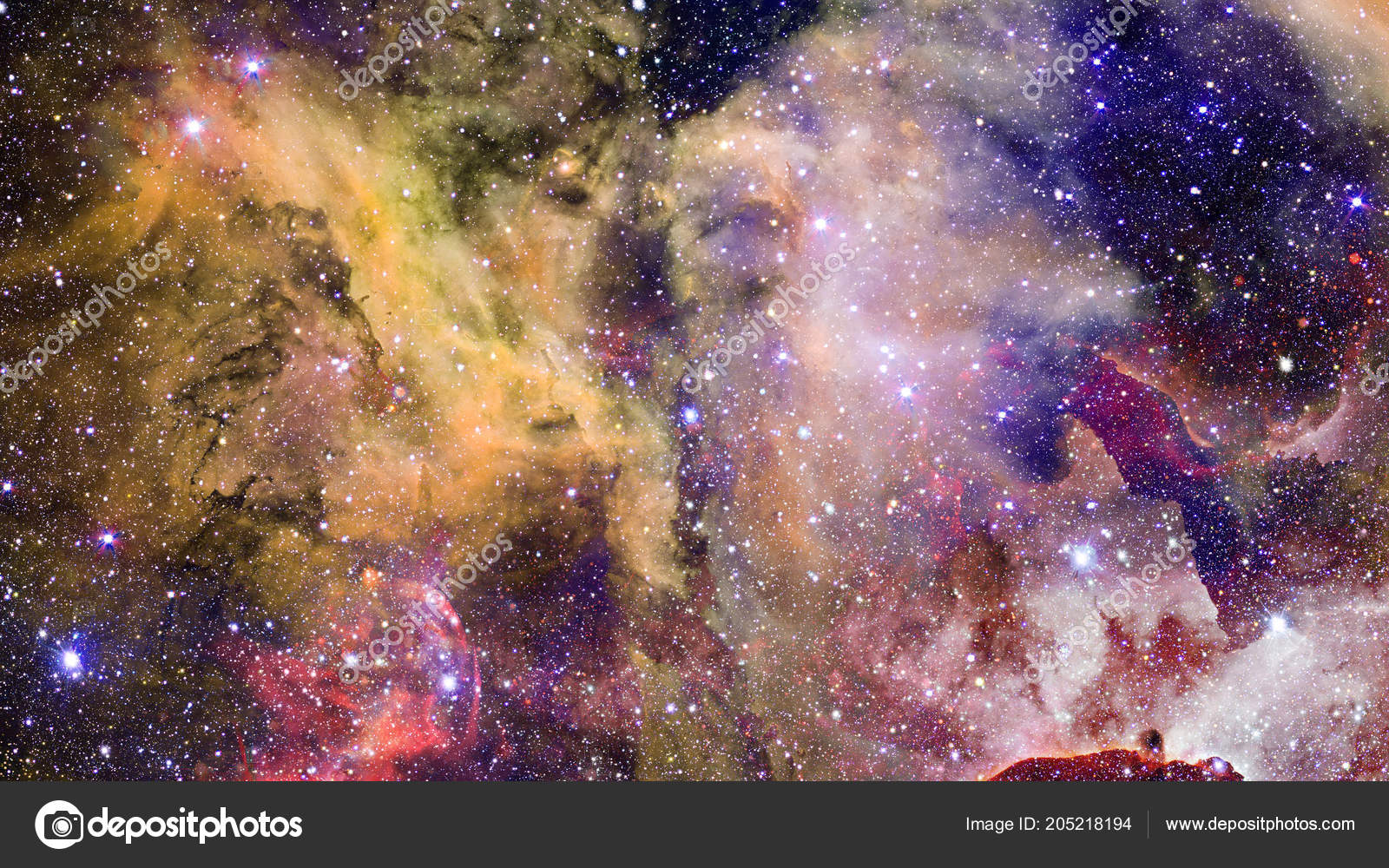 Universo Lleno Estrellas Nebulosas Galaxias Elementos Esta Imagen ...