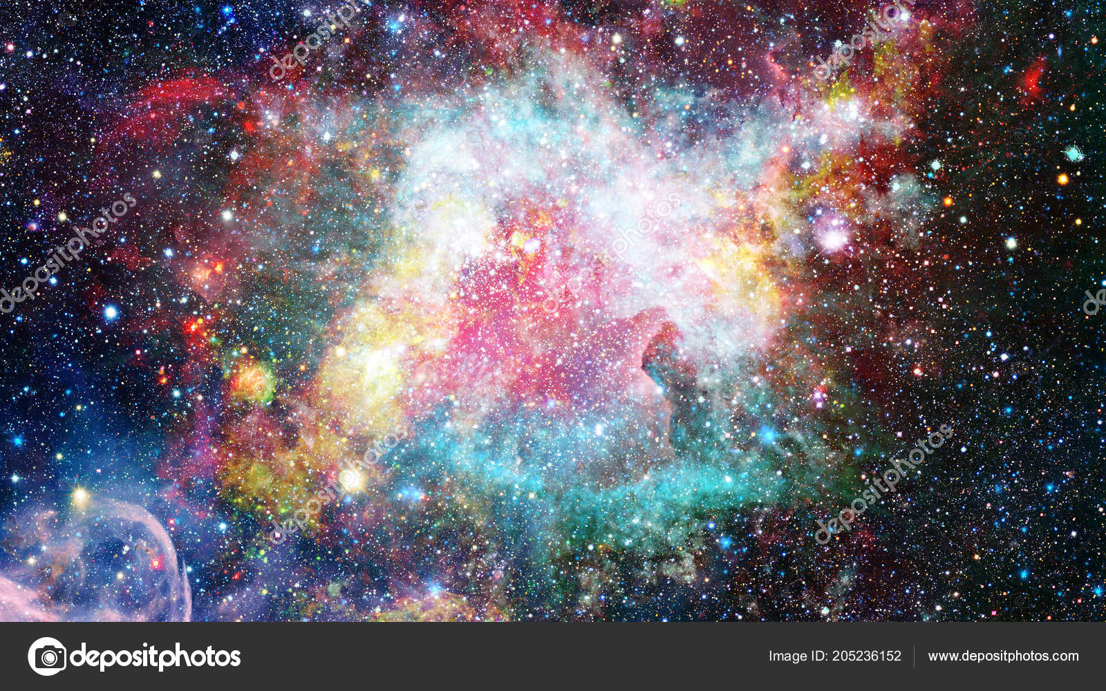 Colored Clouds Nebula Combined Version Hubble Space Telescope Image ...