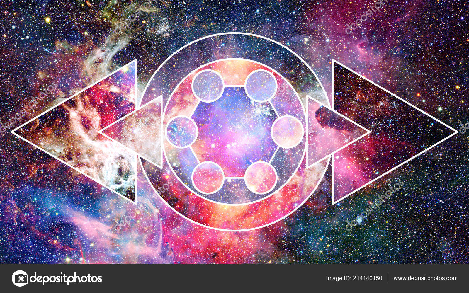 Universe Nebula Galaxy Sacred Geometry Collage Abstract Outer Space ...
