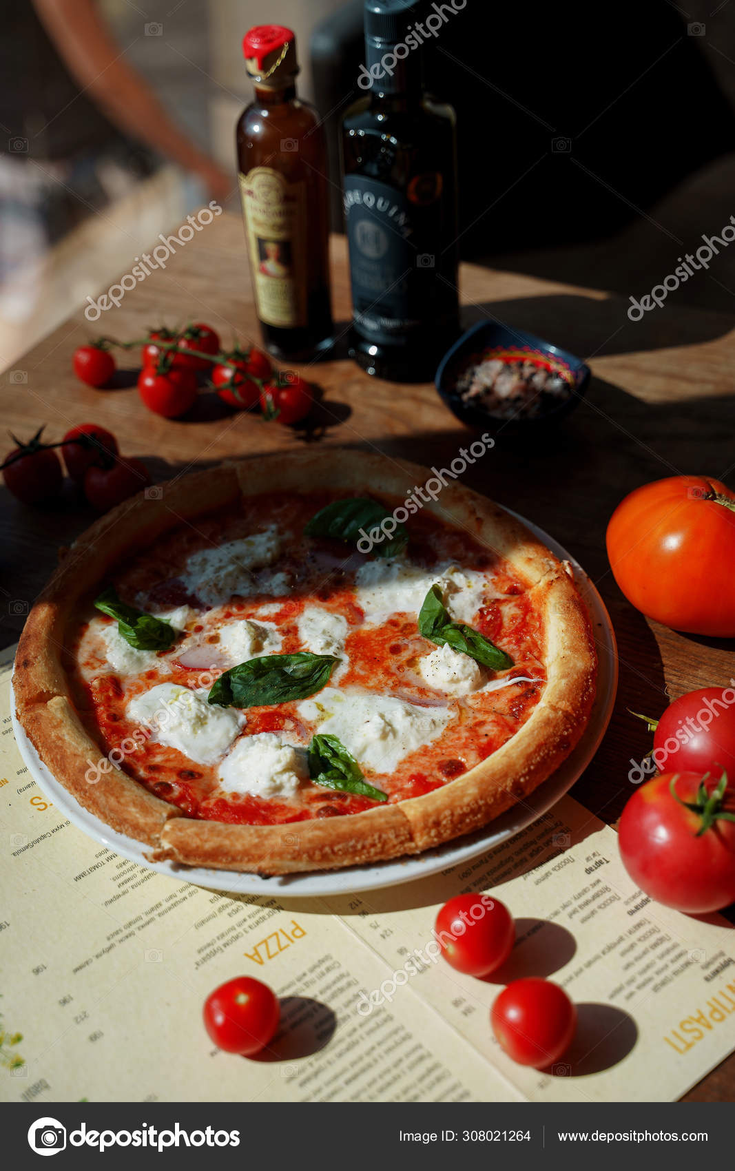 Traditional Italian Pizza Served Table Stock Photo by ©YuriiRakovskyi ...