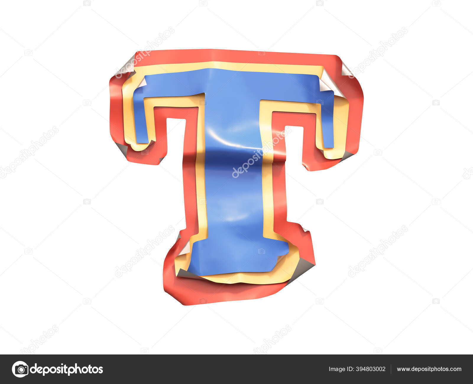 Sticker Folded Edges Font Rendering — Stock Photo © vrender #394803002