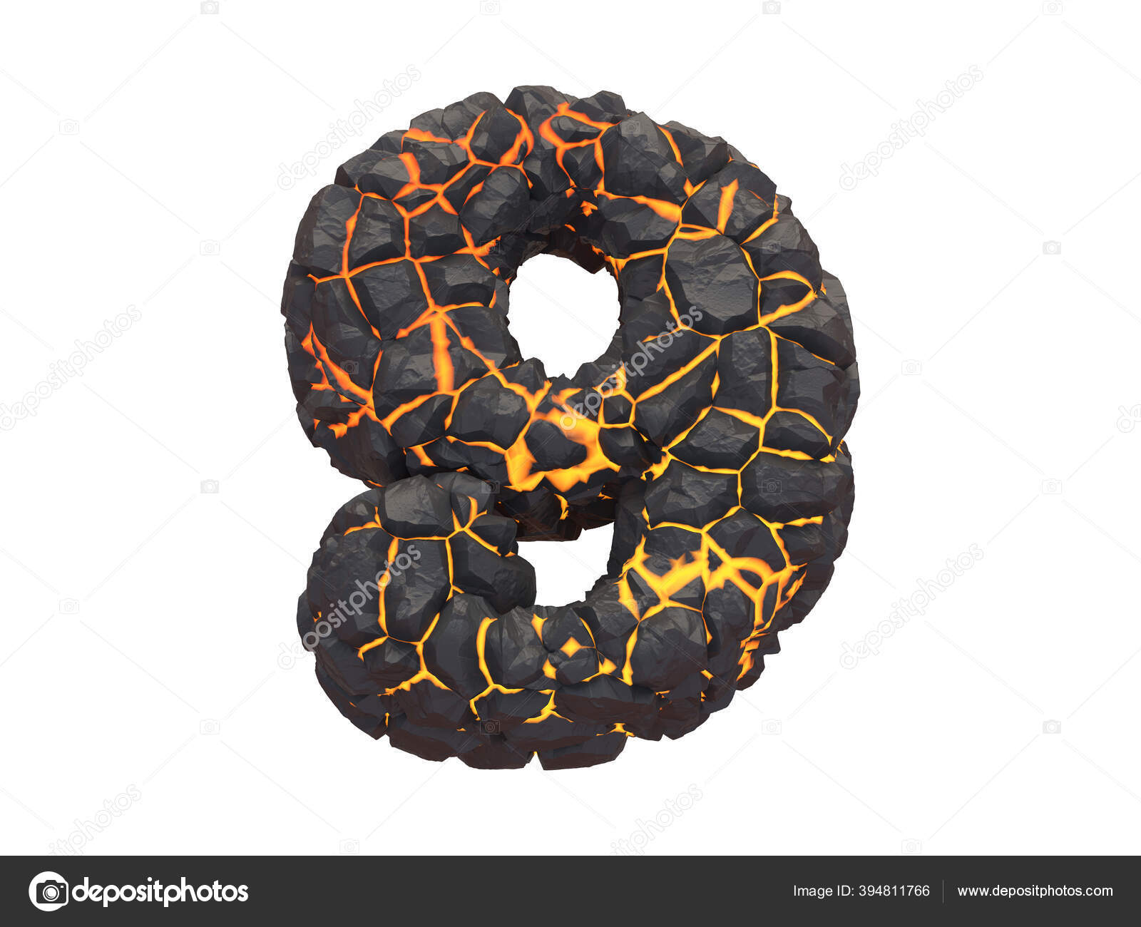 Lava Font Rendering Stock Photo by ©vrender 394811766