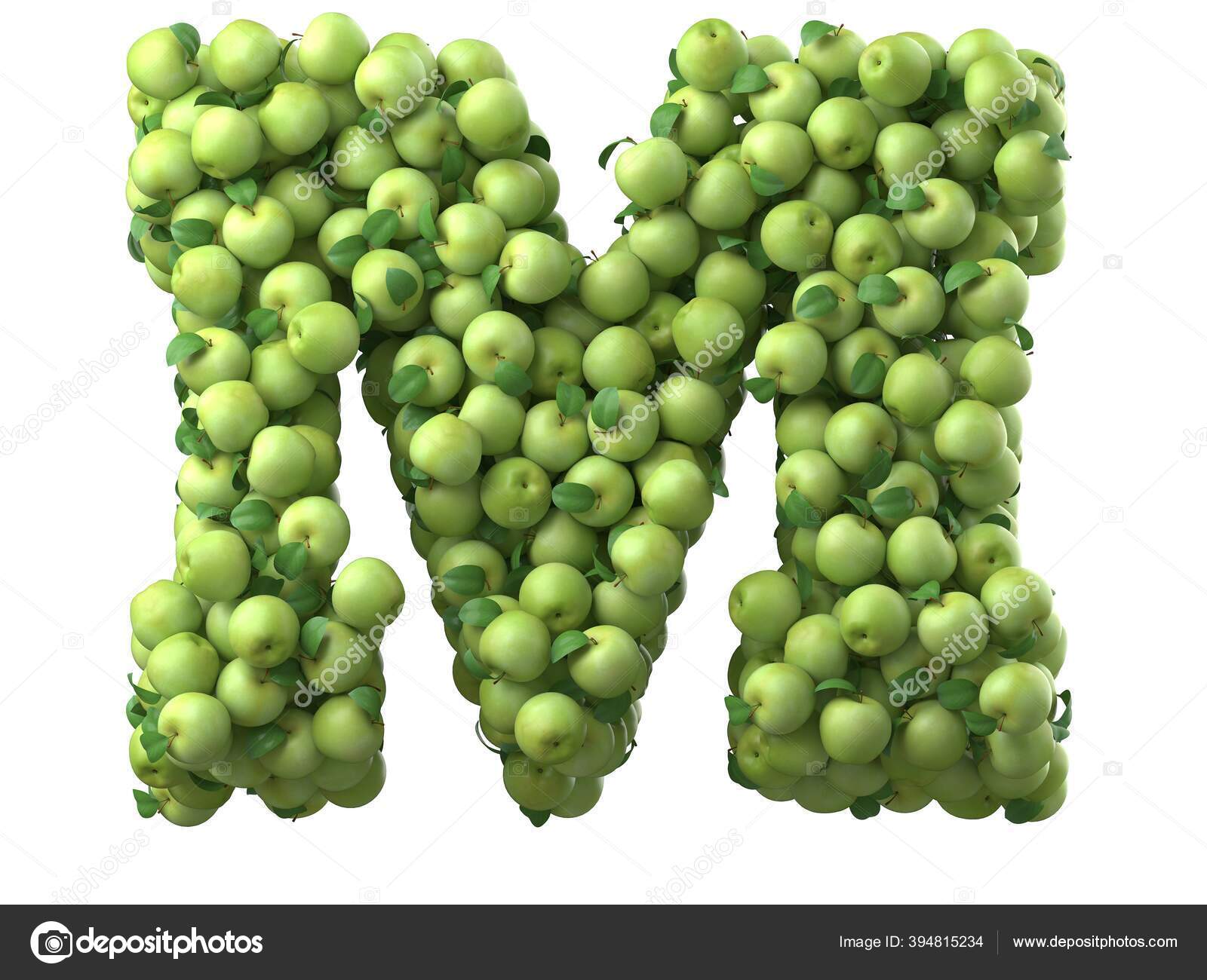 Green Apple Font Rendering — Stock Photo © vrender #394815234