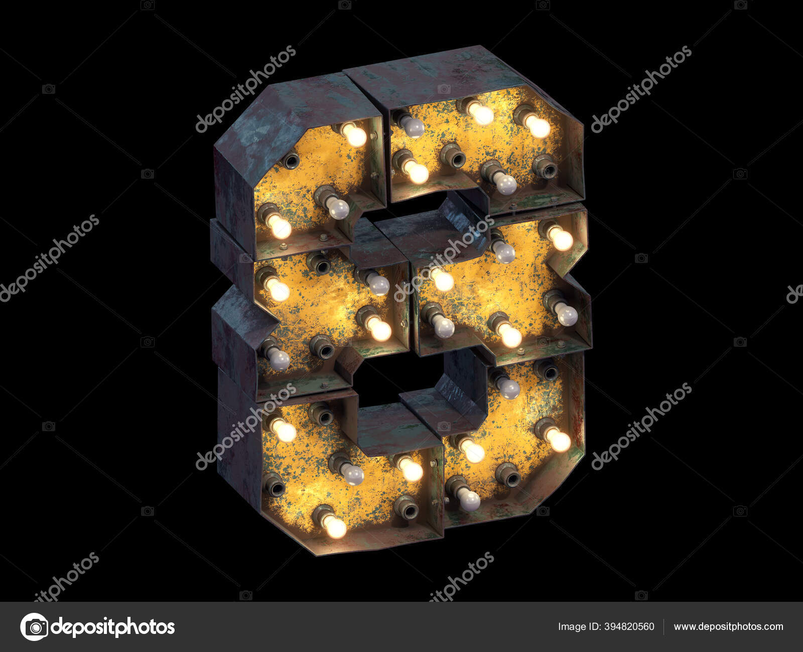 Fuente Letrero Lámpara Muy Antigua Rota — Foto de stock #394820560 ...