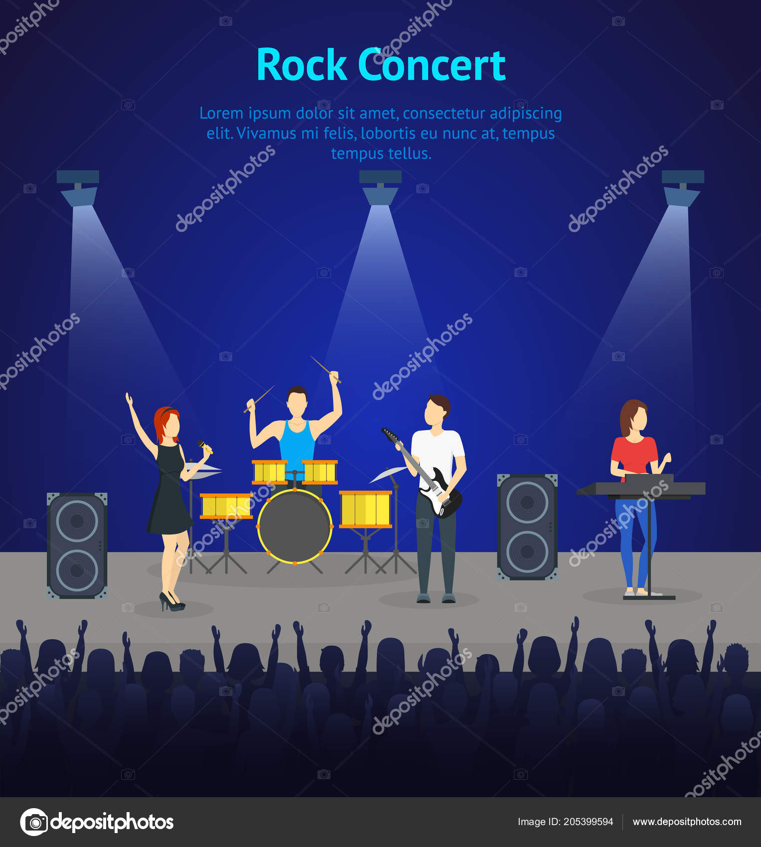Cartoon Rock Stage