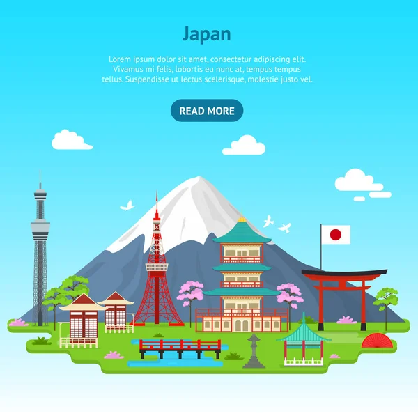 Japan travel infographic imágenes de stock de arte vectorial ...