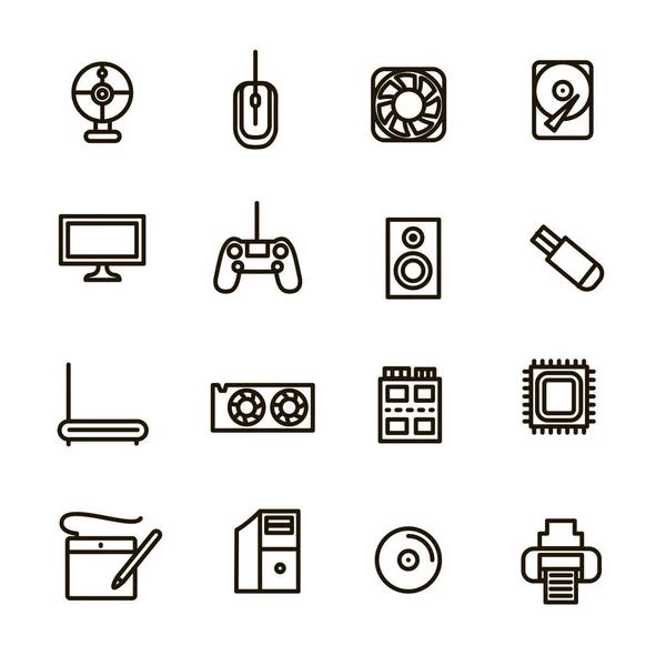Cartoon PC Components for Computer Store Set. Vector Stock Vector Image by ©bigmouse #167321164