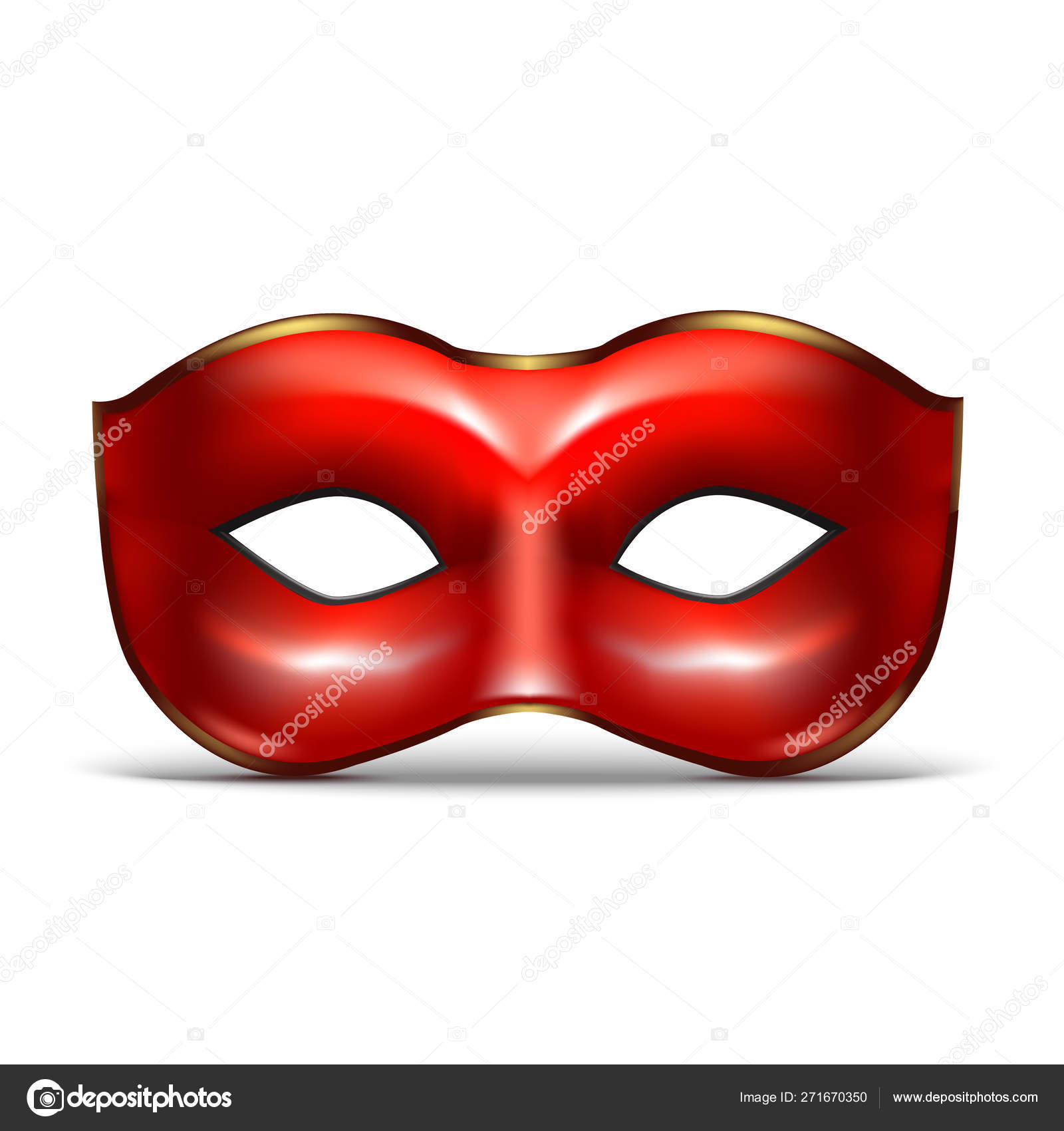 Realistic 3d Detailed Red Colombina Mask. Vector Stock Vector Image by ...