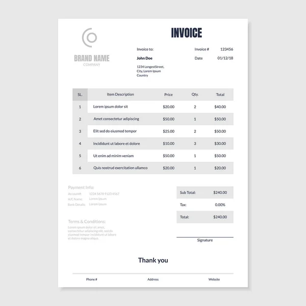 18,497,497 Blank invoice Vector Images | Depositphotos