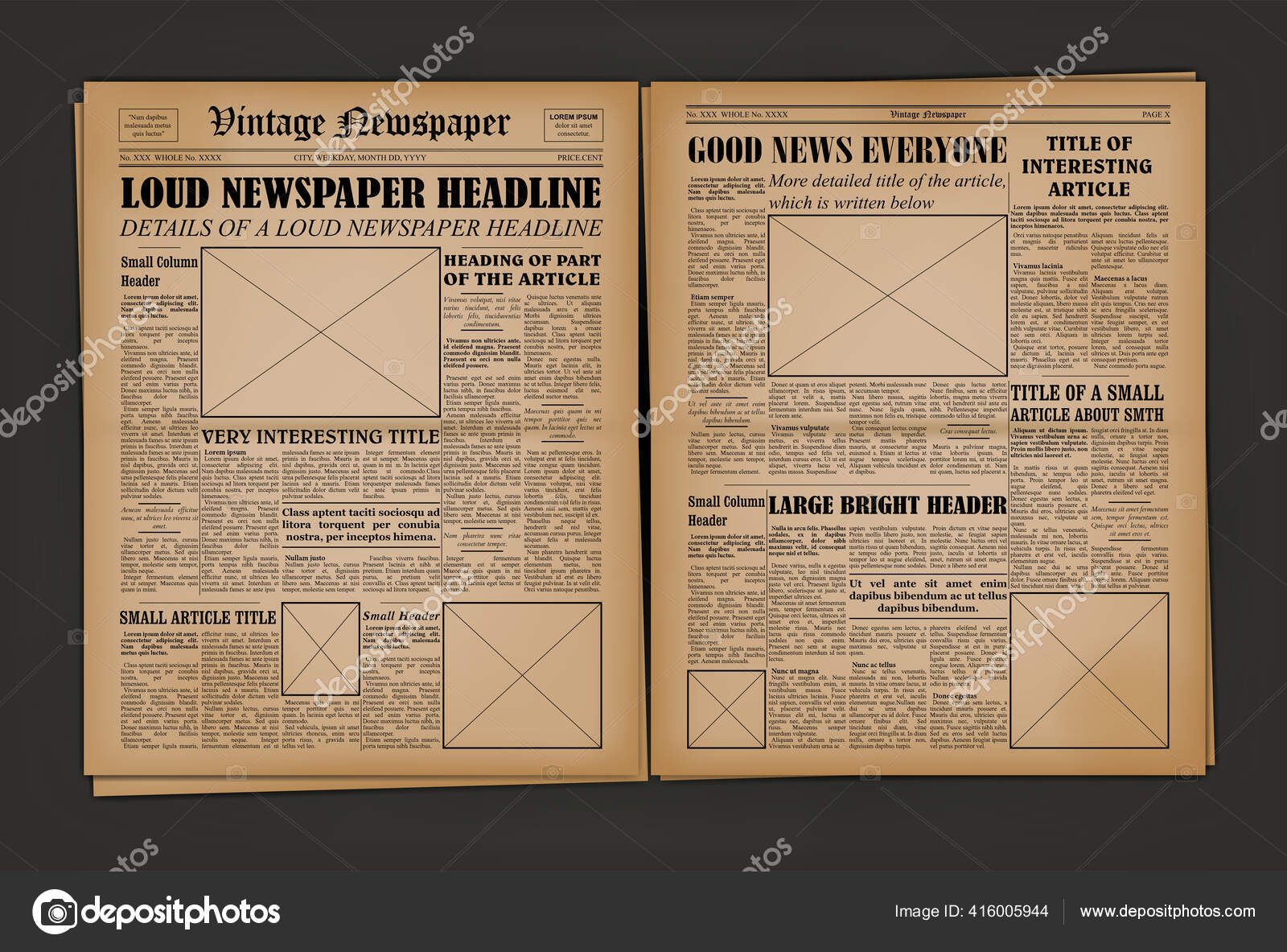 Portada De Periódico Antiguo