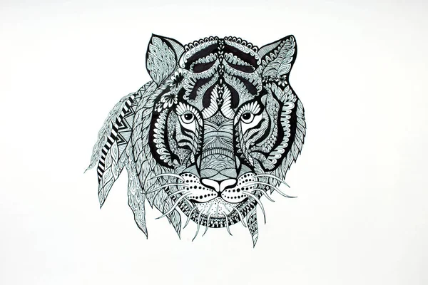 Tijger schets Stockfoto's, Rechtenvrije Tijger schets afbeeldingen ...