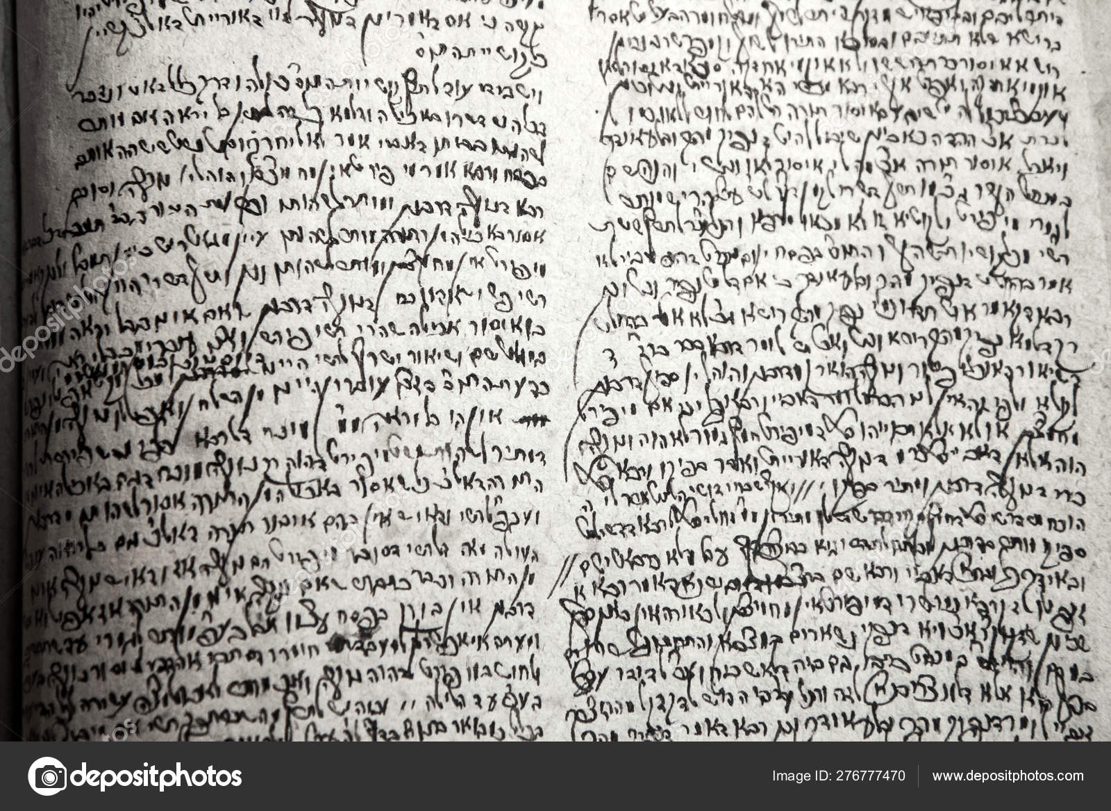 Detail Text Old Jewish Document Page Hebrew Book — Stock Photo © JakubD ...