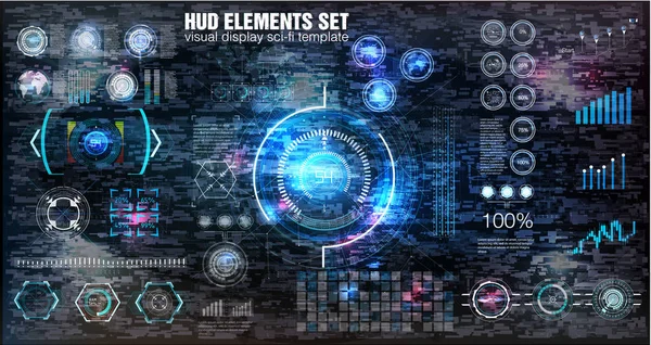 HUD UI. Abstract virtual graphic touch user interface. Infographic. Vector science abstract ...