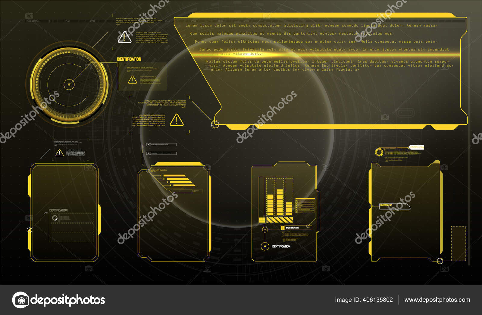 Information Box Bars Modern Digital Info Frame Layout Templates Good ...