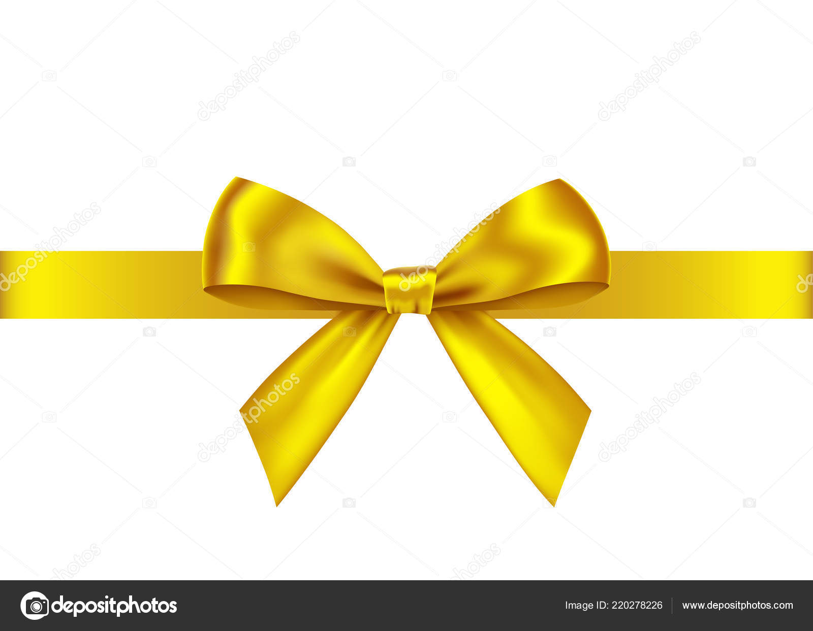 Gift Ribbon Vector Yellow
