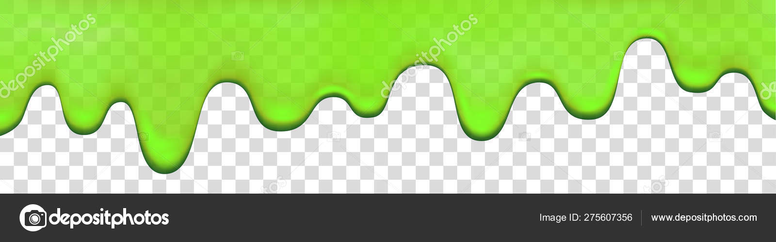 Green slime drip isolated on transparent background. Stock Vector Image ...