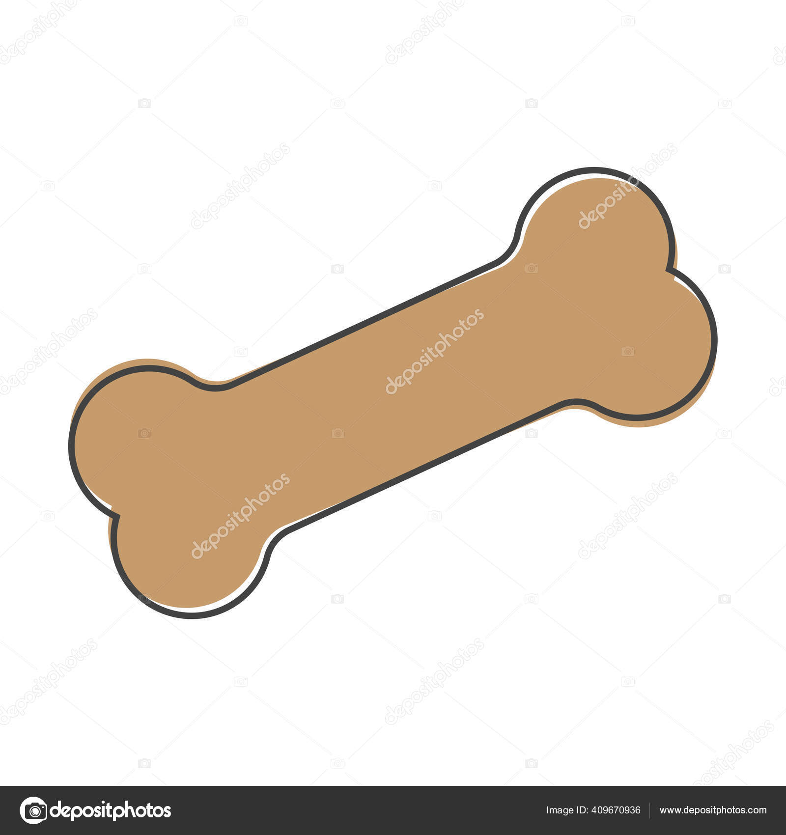 Vector Icoon Van Hondenbot Cartoon Stijl Witte Geïsoleerde Achtergrond Lagen stockvector door ...