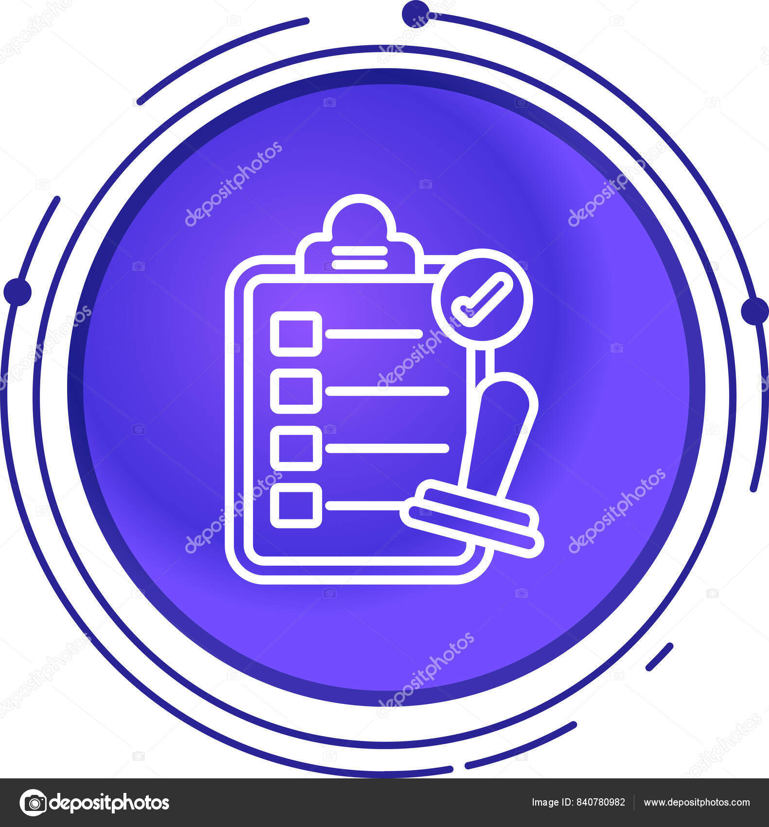 Checklist Icono Vector Ilustración Vector de stock #840780982 de ©8biticons