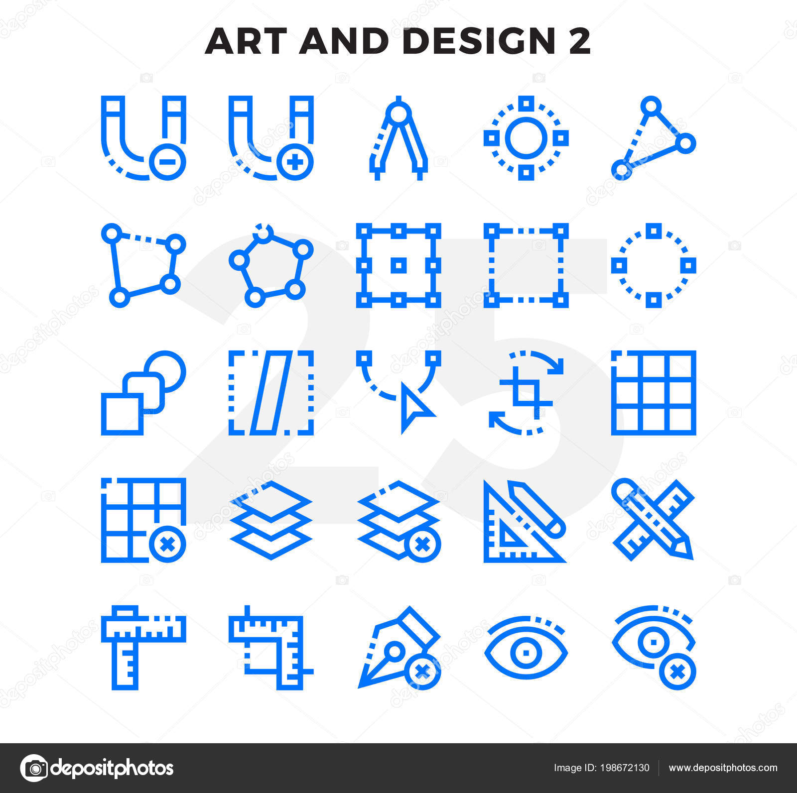 Dashed Outline Icons Pack Pixel Perfect Thin Line Vector Icon Stock ...