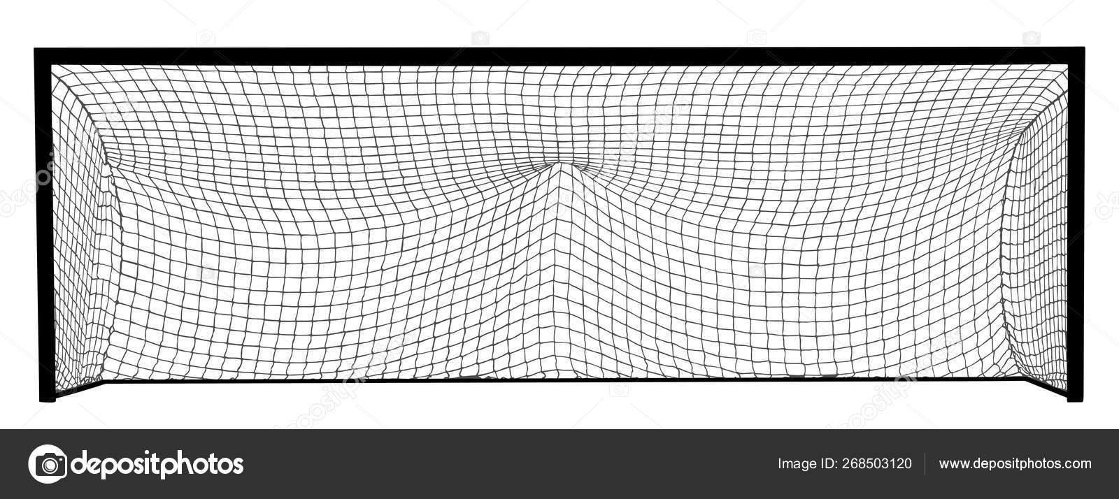 Soccer Goal Net Construction Vector Silhouette Illustration Isolated ...